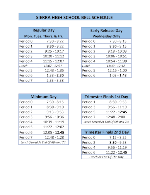 high school session dates