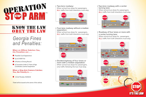 school bus stop arm rules