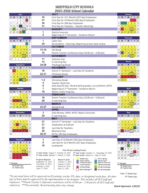 sheffield term dates