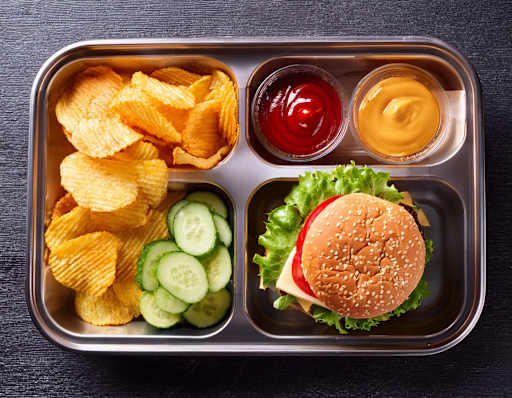 school breakfast tray