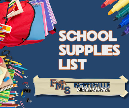 school supply list background