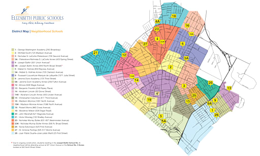 elizabeth nj district code