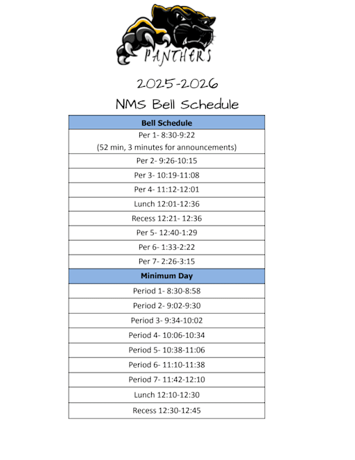naumann elementary bell schedule
