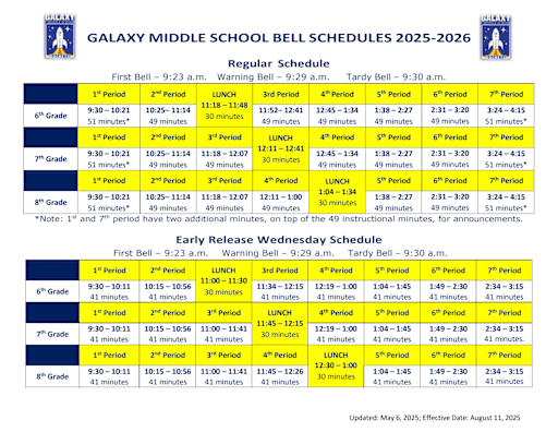 Deland Middle School Schedule