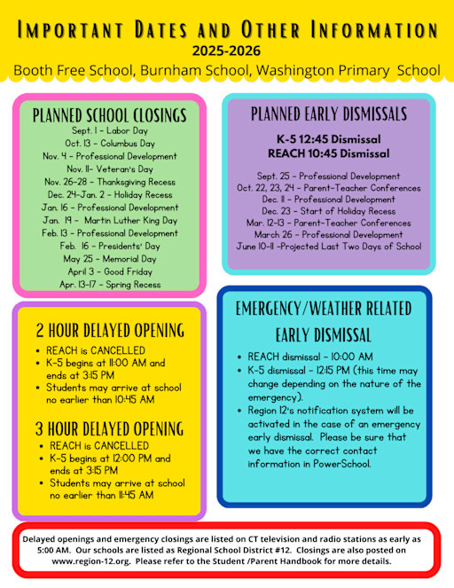 important dates for primary schools