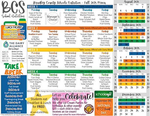 lunch schedule for elementary