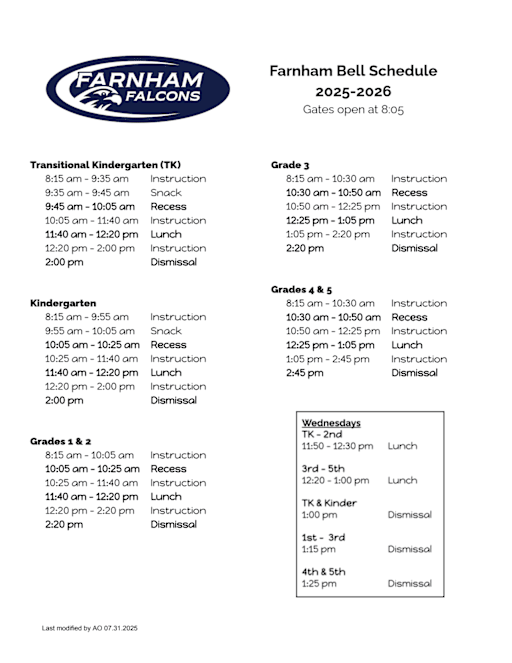 naumann elementary bell schedule