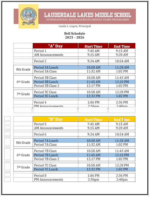 blake middle school hours