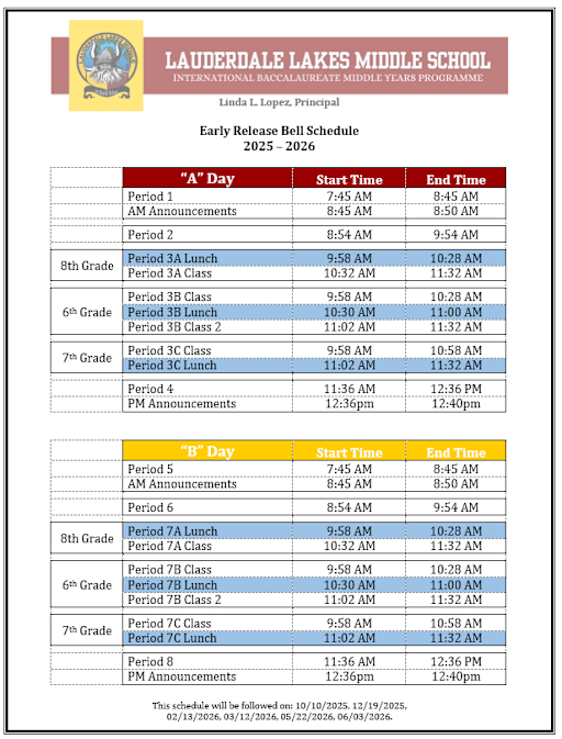 Orange Middle School Hours