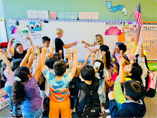 elementary school students called