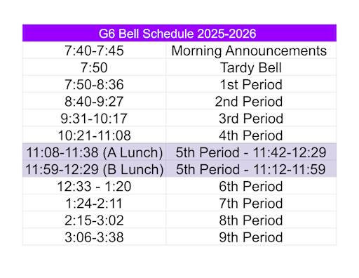 arnold high school schedule