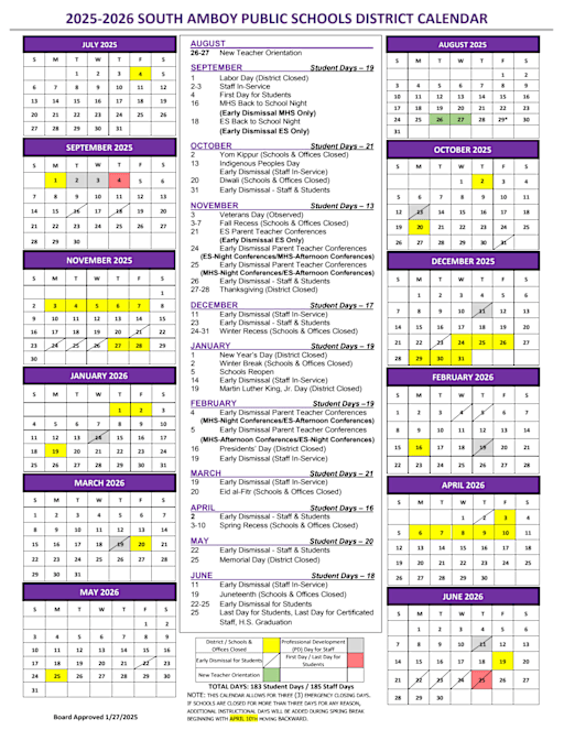 south elementary schedule