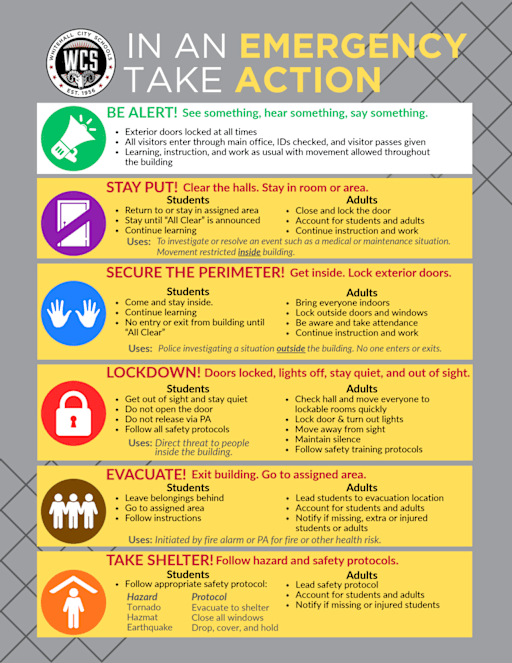 school evacuation policy