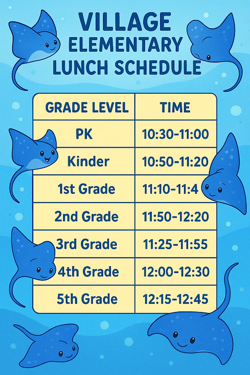 lunch schedule for elementary