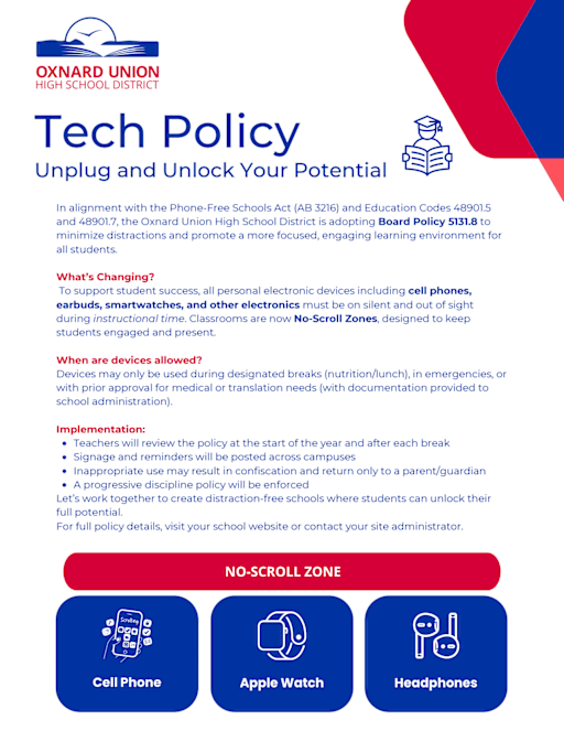 personal electronics policy