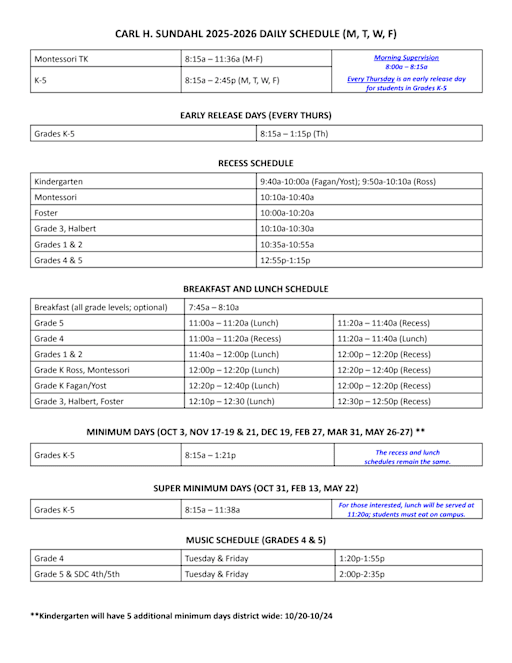 naumann elementary bell schedule