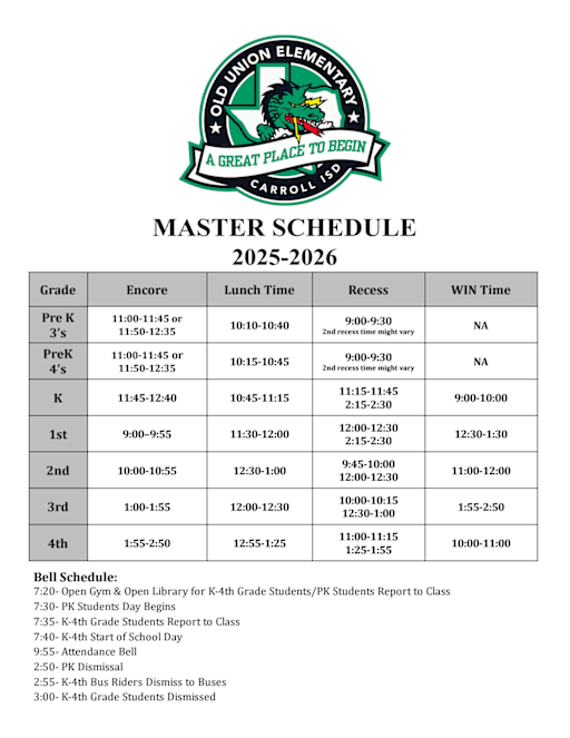 naumann elementary bell schedule