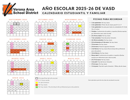 warner elementary school calendar