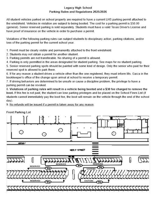 school parking leaflet