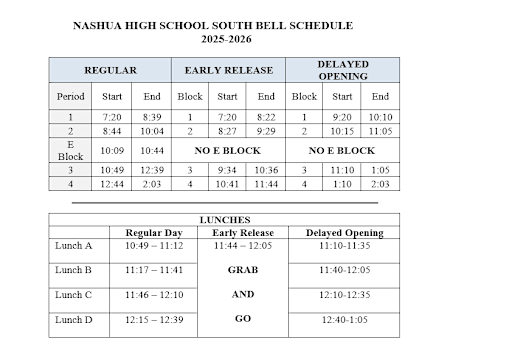 south elementary schedule