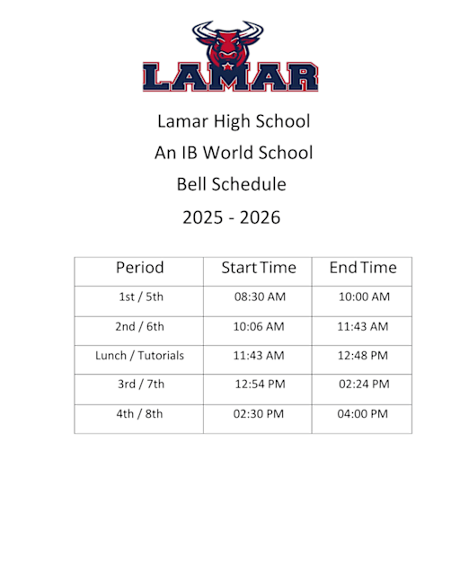 lamar school baseball schedule