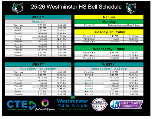 high school schedule