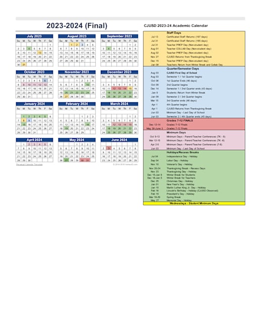 compton high school calendar