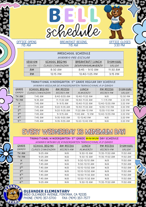 naumann elementary bell schedule