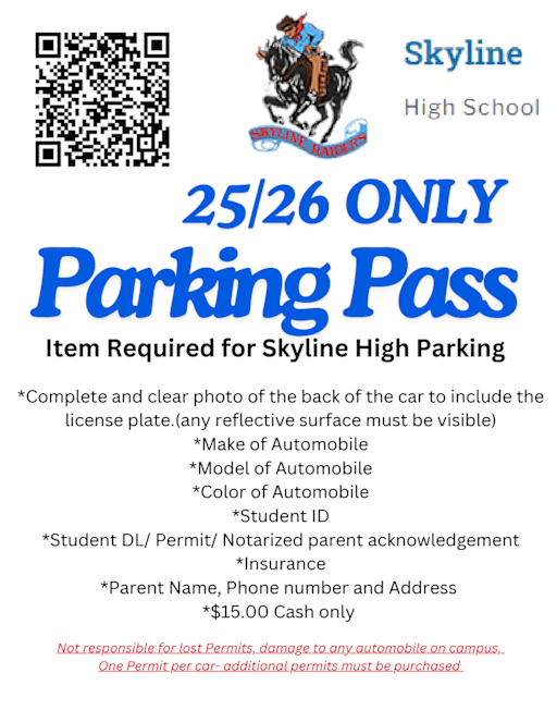 school parking leaflet