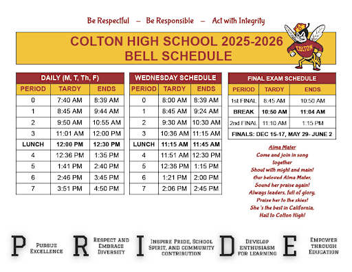 high school schedule