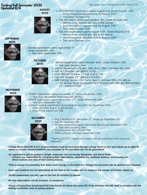 high school finals test