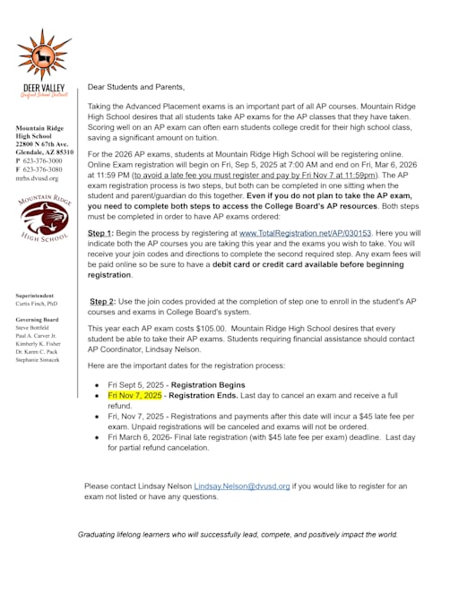 late registration process