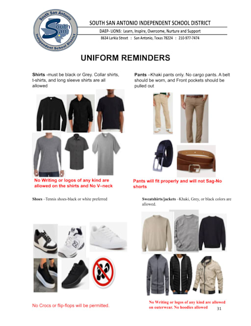 sshs dress code