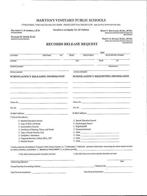 school registration number