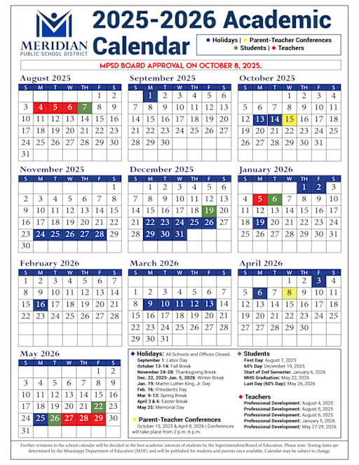 academic calendar