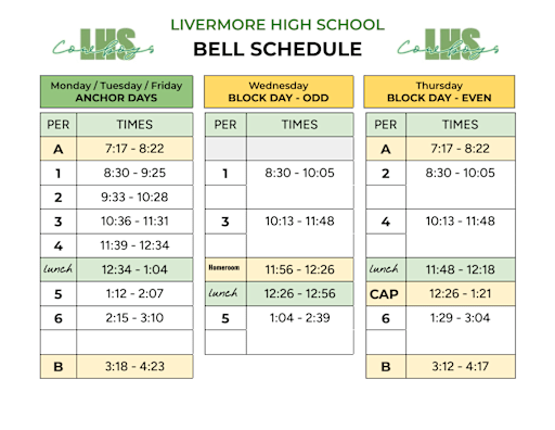 lvm schedule