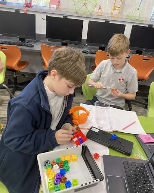 middle school students learning