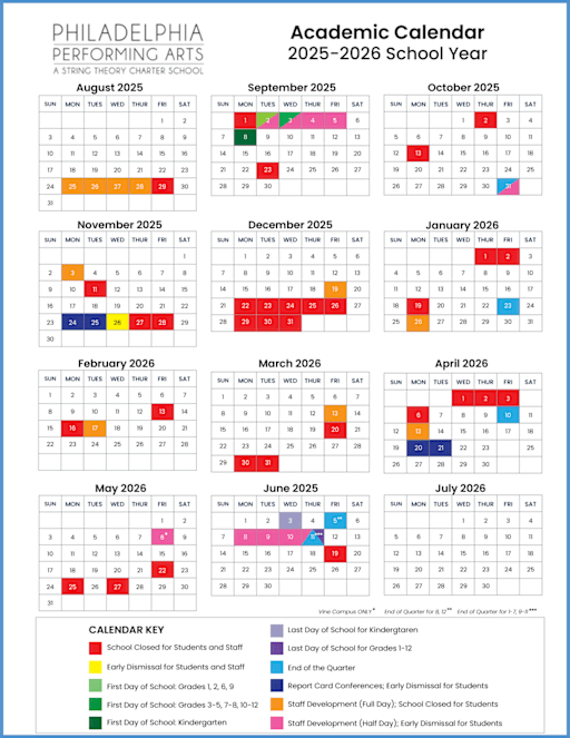 academic calendar