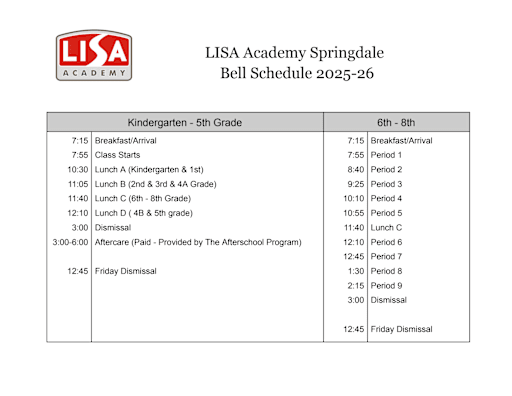 lisa schedule