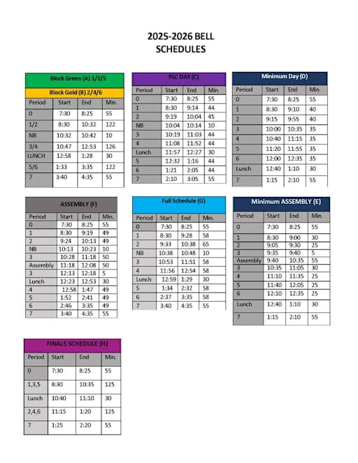 high school session dates