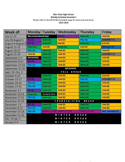 high school session dates