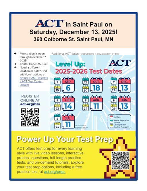 act and sat dates