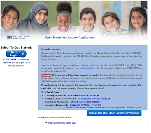 open enrollment information