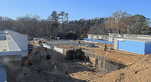 constructing a school building