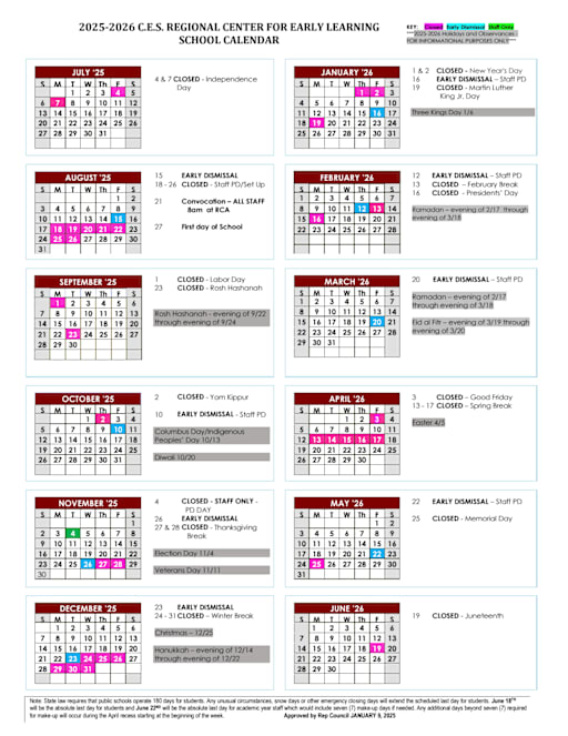 junior rcs term dates