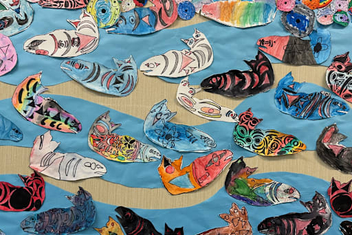 native american salmon art project