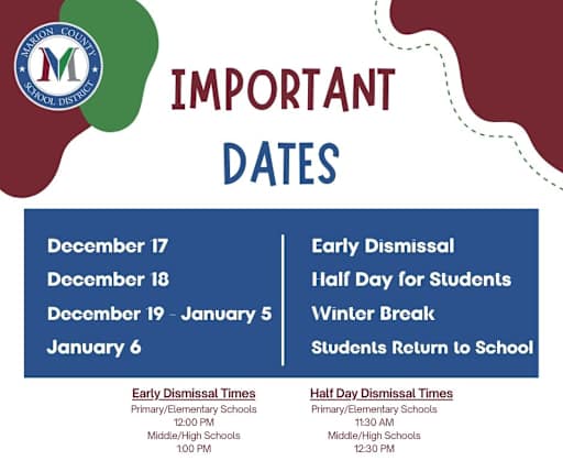 important dates for primary schools