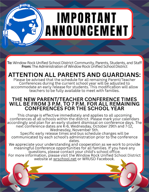 important school announcements