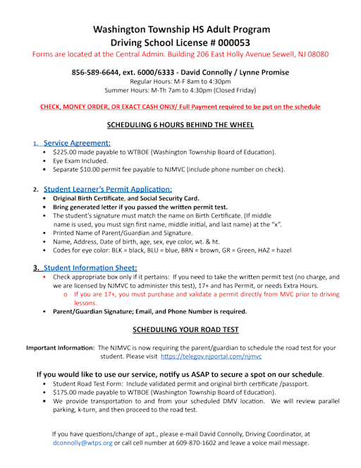 washington driving lessons