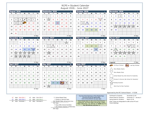 cops school calendar